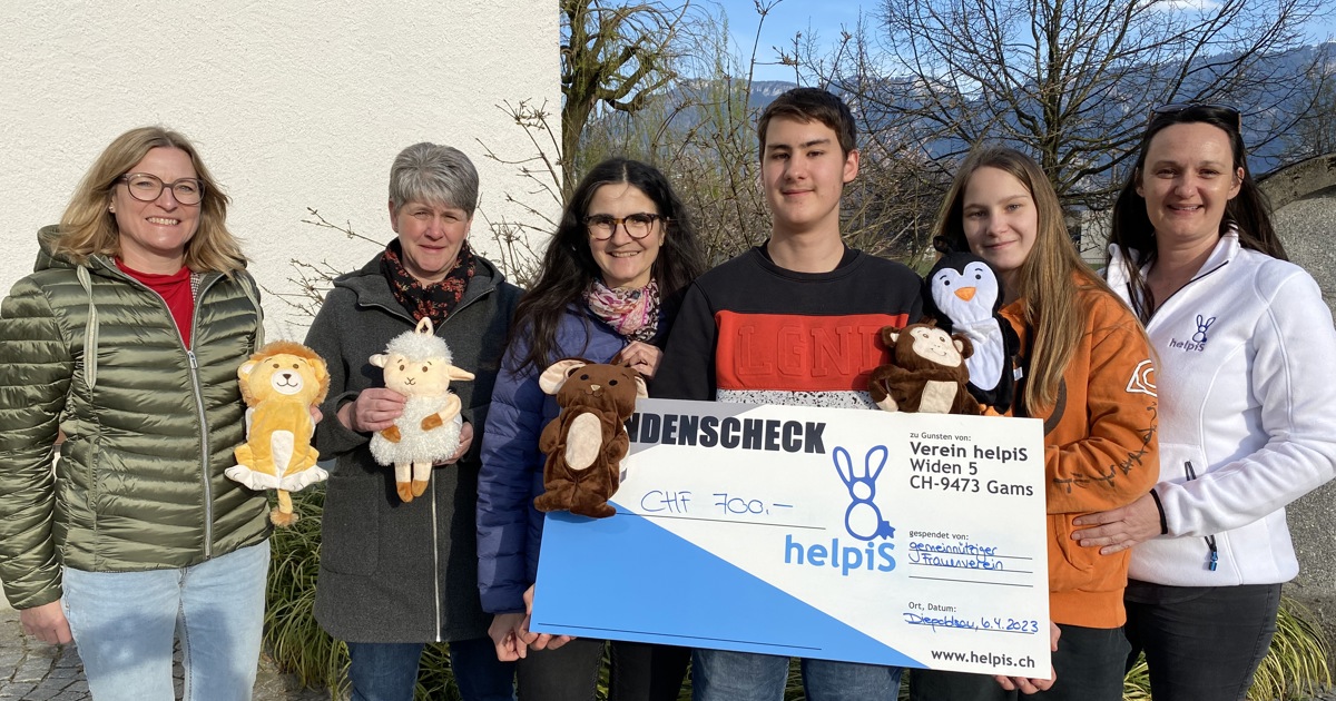 Frauenverein Diepoldsau unterstützt «helpiS» mit 700 Franken | Der Rheintaler