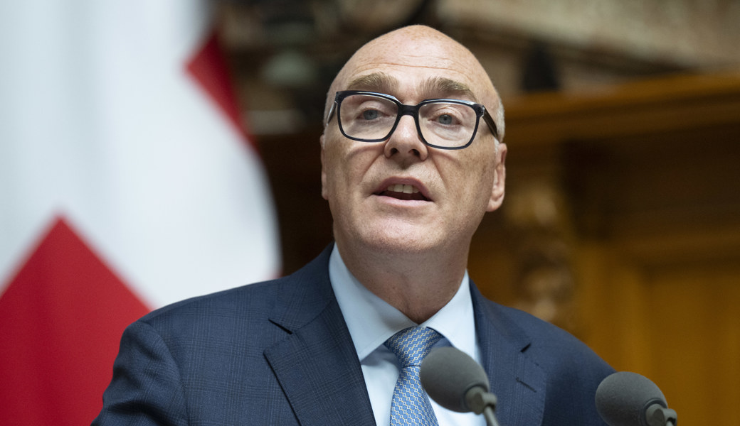 Bundesrat Martin Pfister spricht am Rheintaler Wirtschaftsforum zum ...